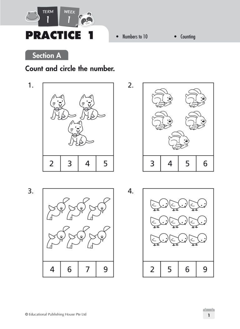 P1 Maths Weekly Revision – Singapore Learning Mind
