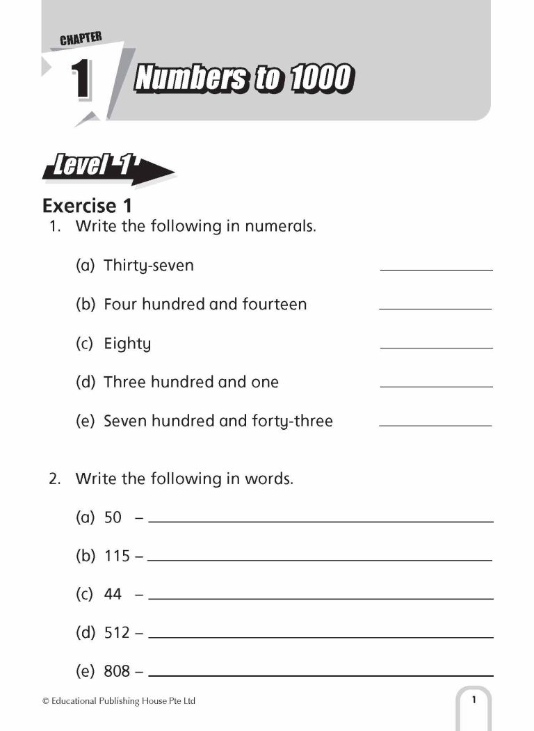 P2 Intensive Maths Drills – Singapore Learning Mind
