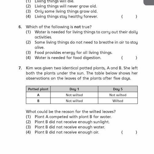 P3 Science Weekly Revision – Singapore Learning Mind