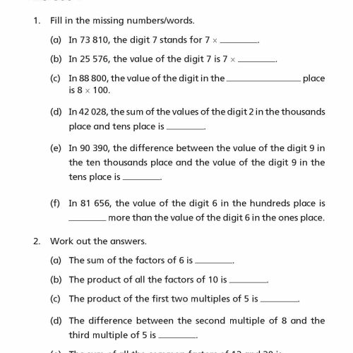 P4 Intensive Maths Drills – Singapore Learning Mind