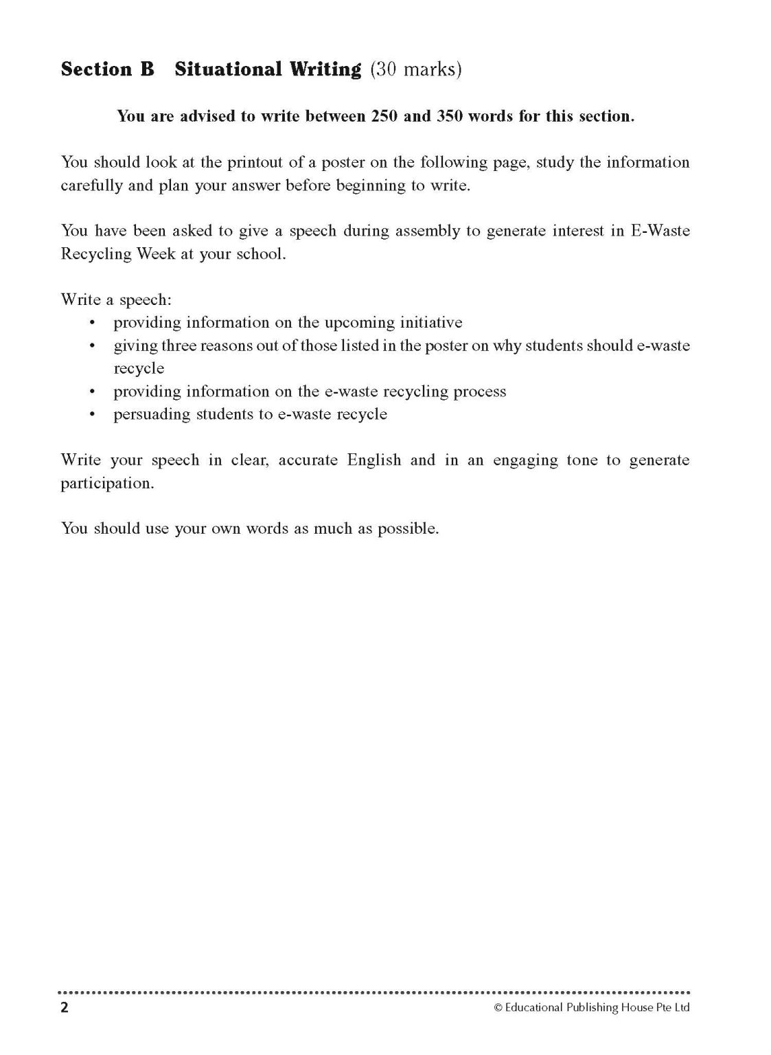 S3 Express English Paper 1 Practice – Singapore Learning Mind